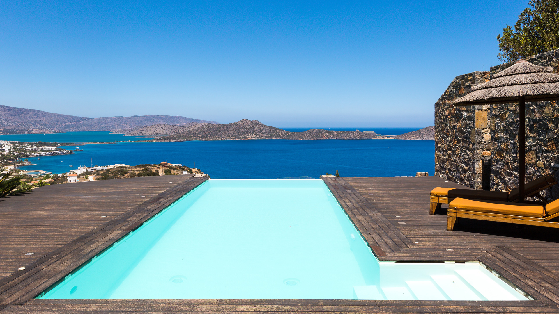 Crete luxury villa vacation rentals overlooking the bay and with ...