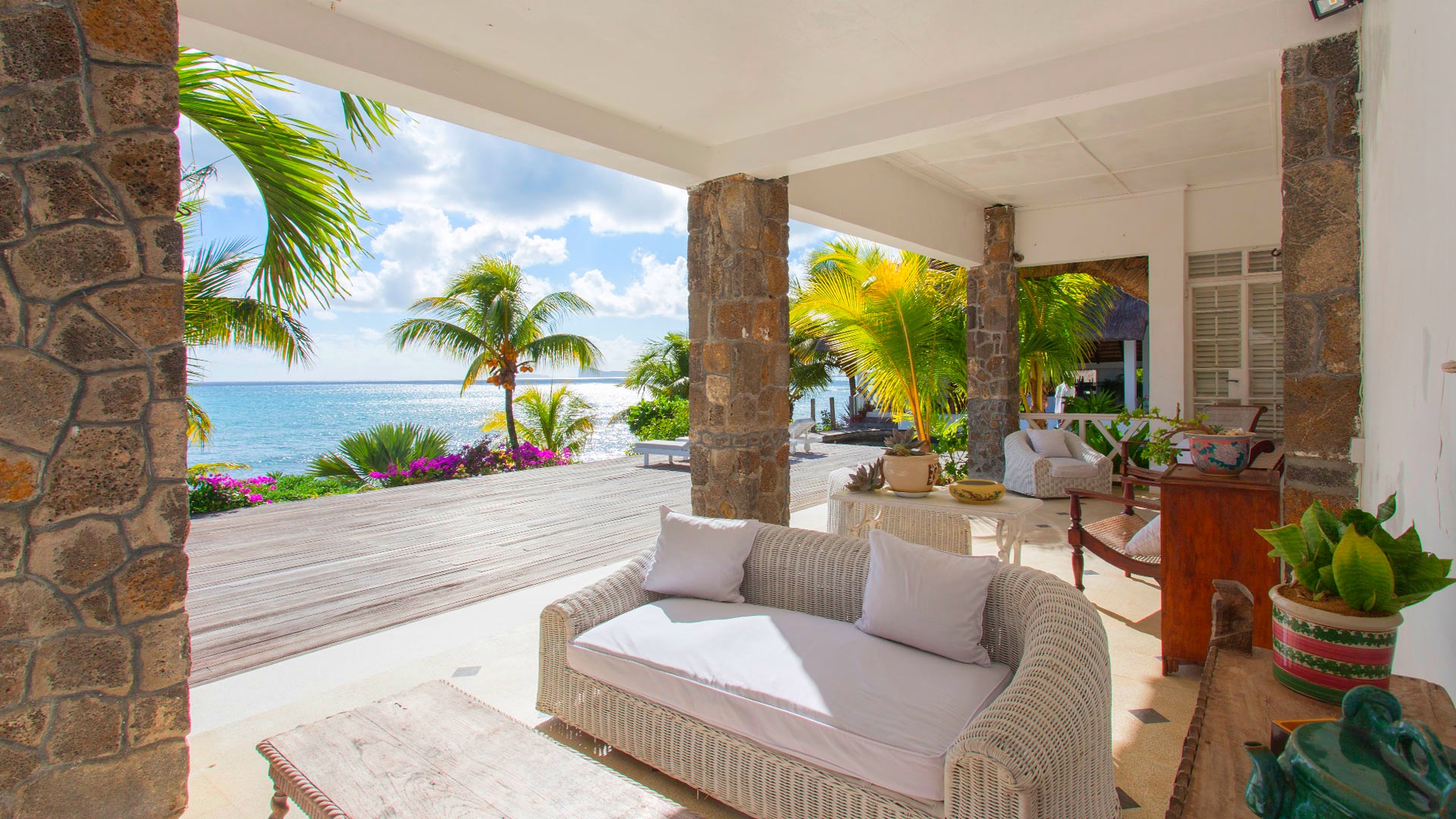 Mauritius Beachfront villa rentals Grand Bay with chef staff